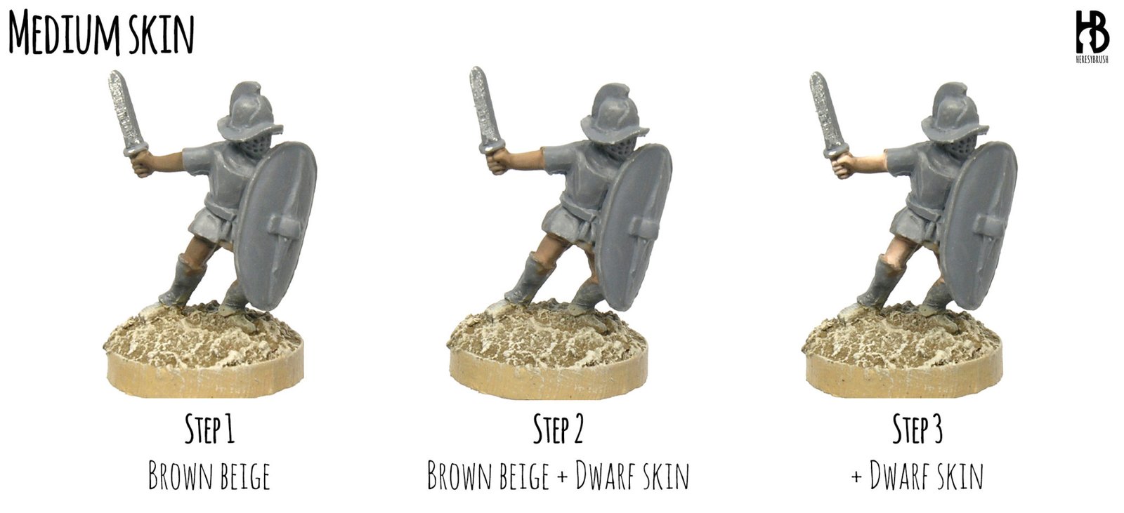 How to paint gladiators in 15mm, and different human skin colors ...